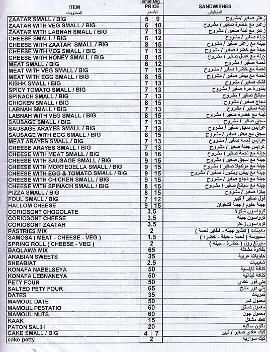 Industrial Restaurant Menus