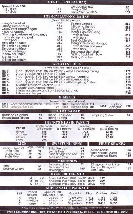 Ineng's, Dela Paz, Rizal - Zomato Philippines