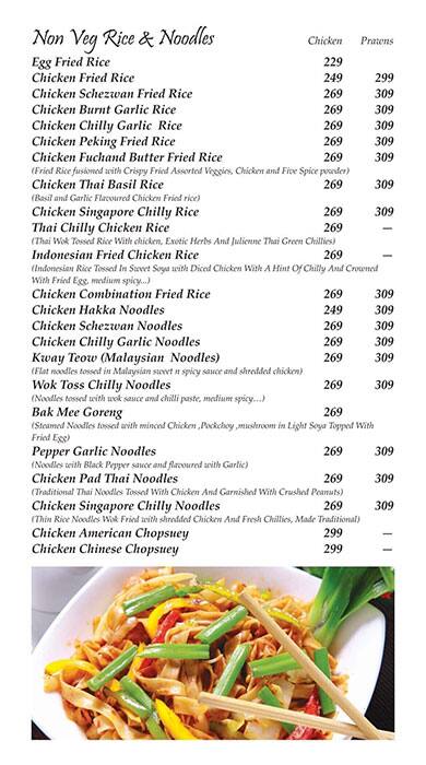 Menu at Uncle's Chinese, Pune, 601