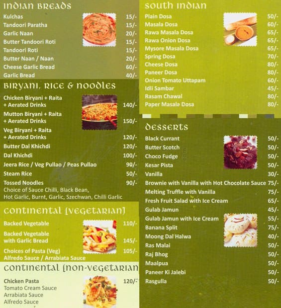 Menu at Loft Food Court, Indore, C21 Mall