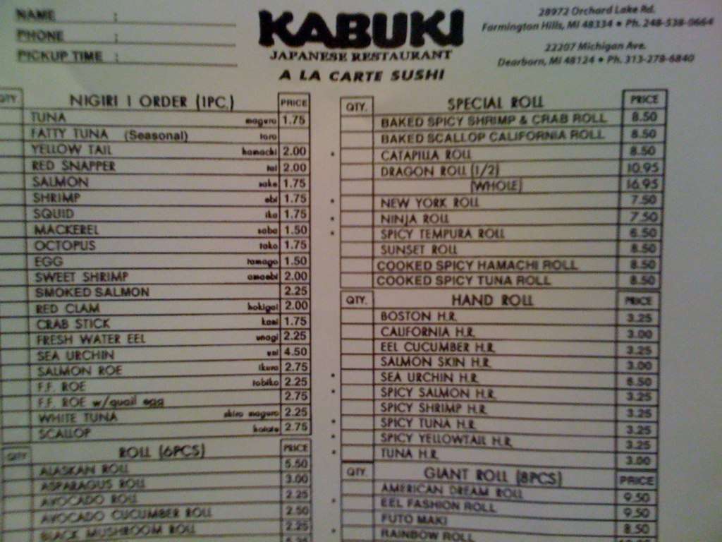 Kabuki Menu Prices : Kabuki Japanese Restaurant Menu – MZPHU