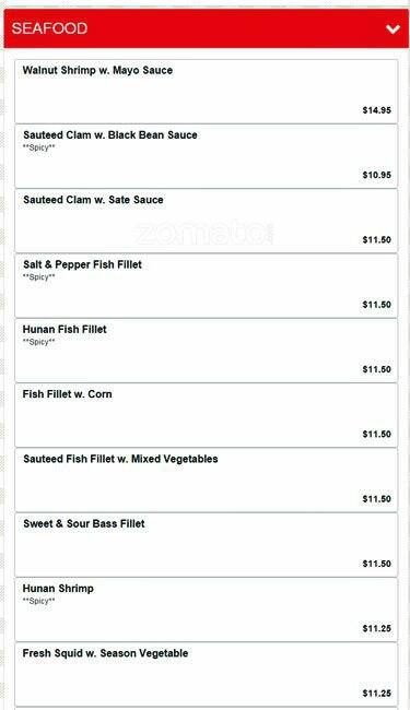 Menu at New Fortune Chinese Seafood Restaurant, Austin