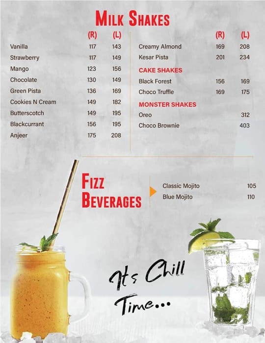 Menu at CK's Bakery - Tambaram, Chennai