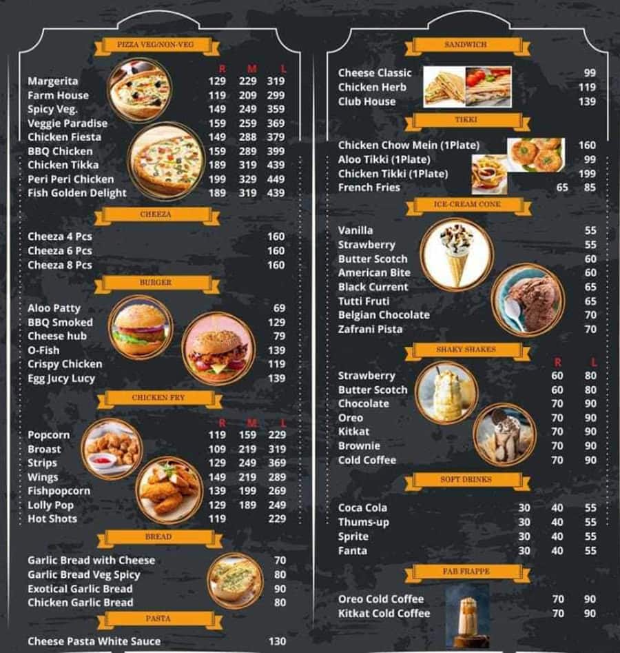 Menu of The Grand Cafe, Sarita Vihar, New Delhi