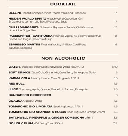 Menu at Prego Restaurant, Auckland