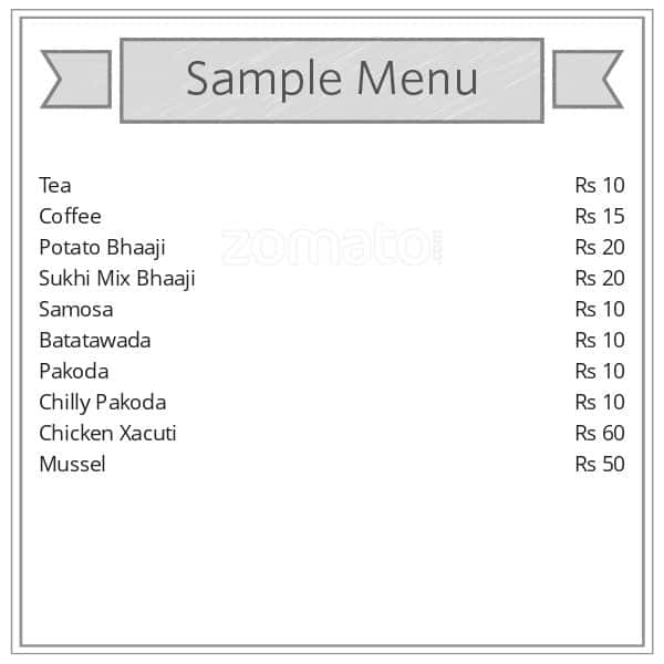 Menu at Dilkush Cafe, Calangute