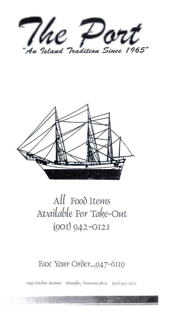 Menu at The Port Restaurant, Memphis, Harbor Ave