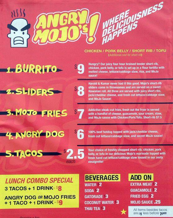 Angry Mojo's Menu, Menu for Angry Mojo's, Downtown, Austin - Urbanspoon ...