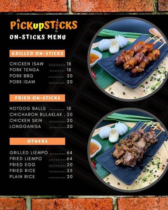 Menu at Pick Up Sticks, Makati