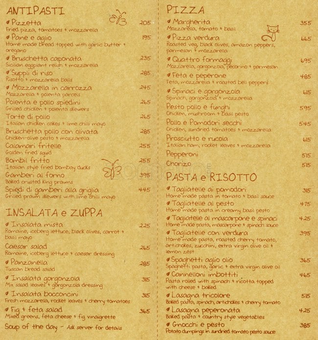 Menu at Mia Cucina, Mumbai, Jewel Mahal Shopping Centre