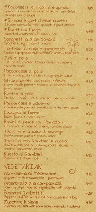 Menu at Mia Cucina, Mumbai, Jewel Mahal Shopping Centre
