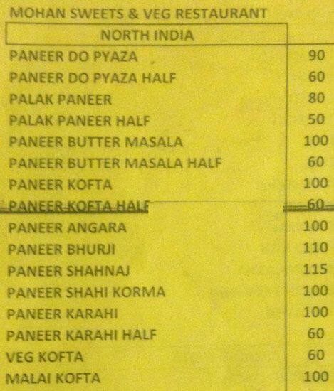 Mohan Sweets Menu, Menu for Mohan Sweets, Kurji, Patna - Zomato