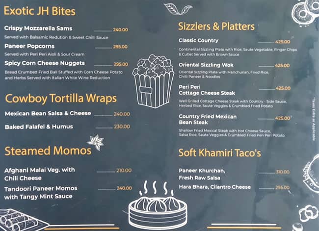 Menu at Jaipur Heritage, Jaipur, H 14 15 16 17 S L Marg