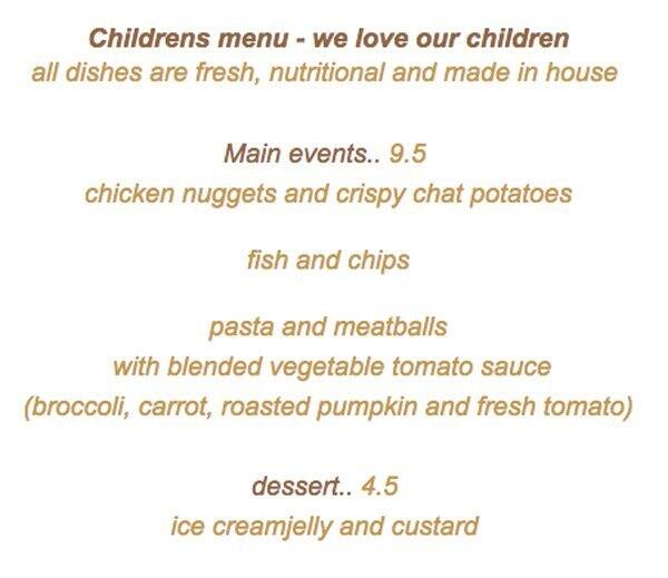 Menu at Ex Lounge restaurant, Bronte