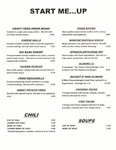 Menu at Tracks pub & bar, Cary