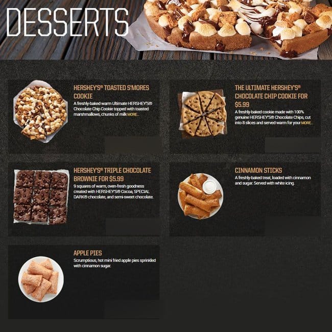 Menu at Pizza Hut pizzeria, Brookshire, S Front St