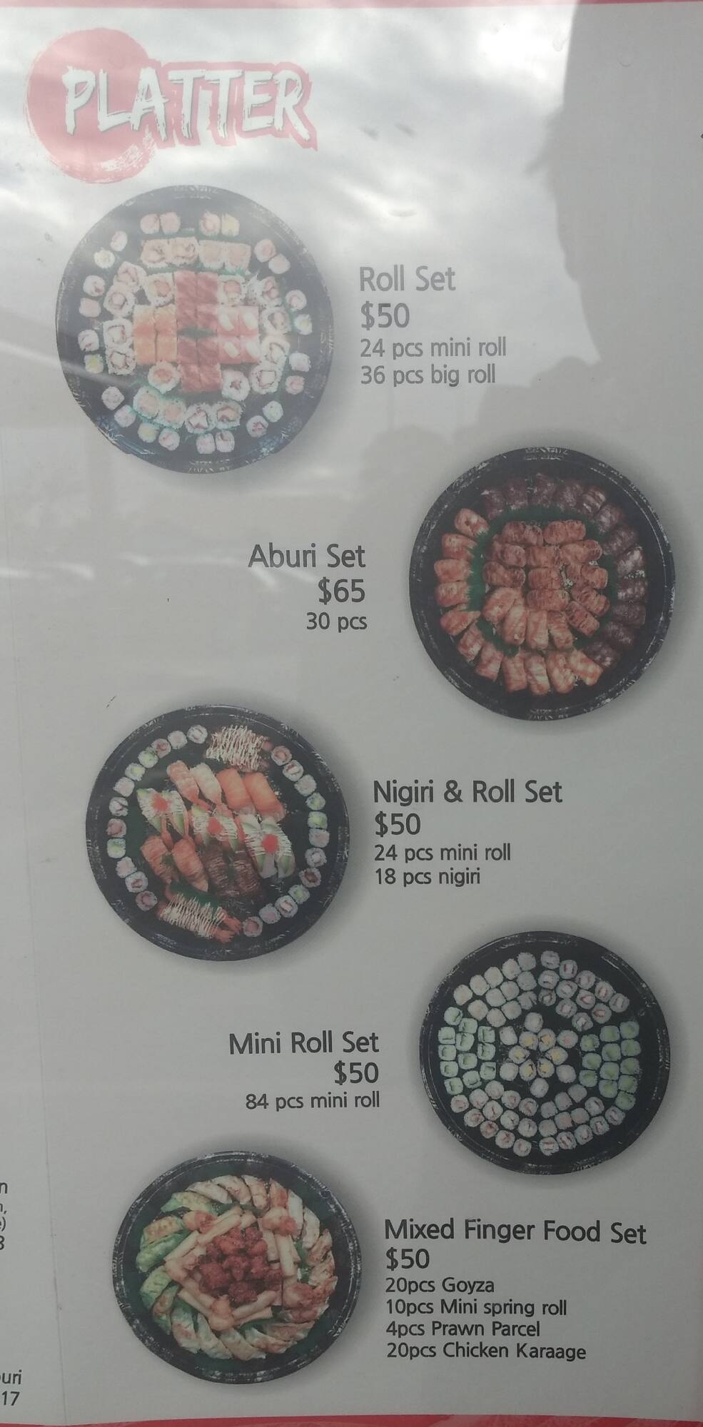 Menu at Awesome Sushi Train restaurant, Warner