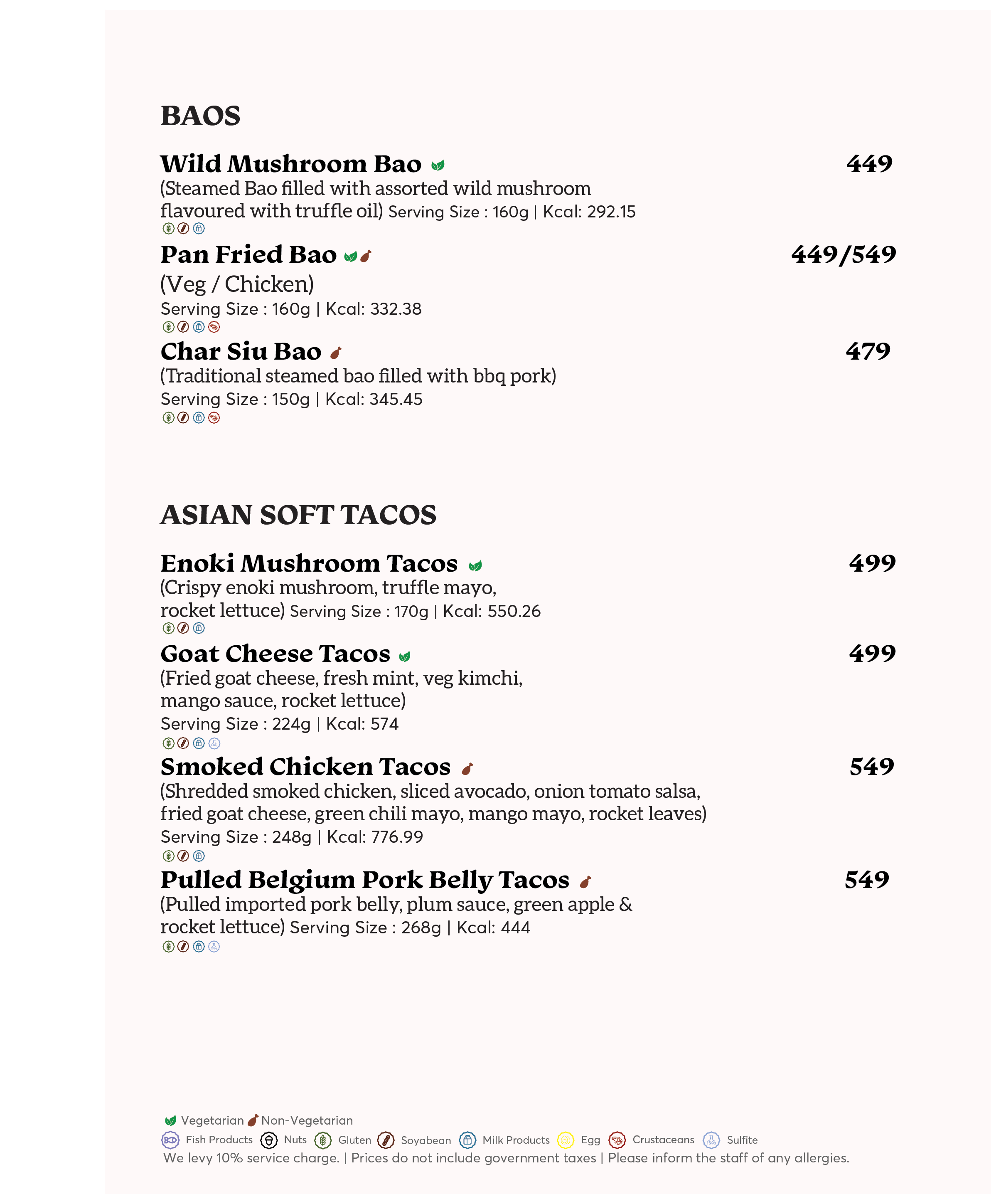 Menu of Mamagoto, BTM, Bangalore