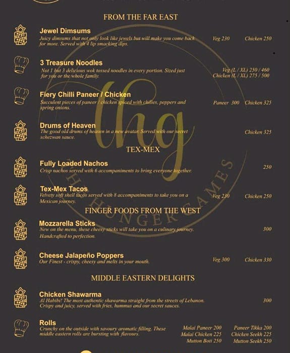 Menu of The Hunger Games, Patliputra Colony, Patna