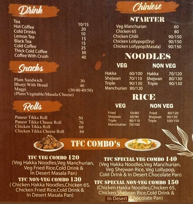 Menu of The Food Court, Narhe, Pune