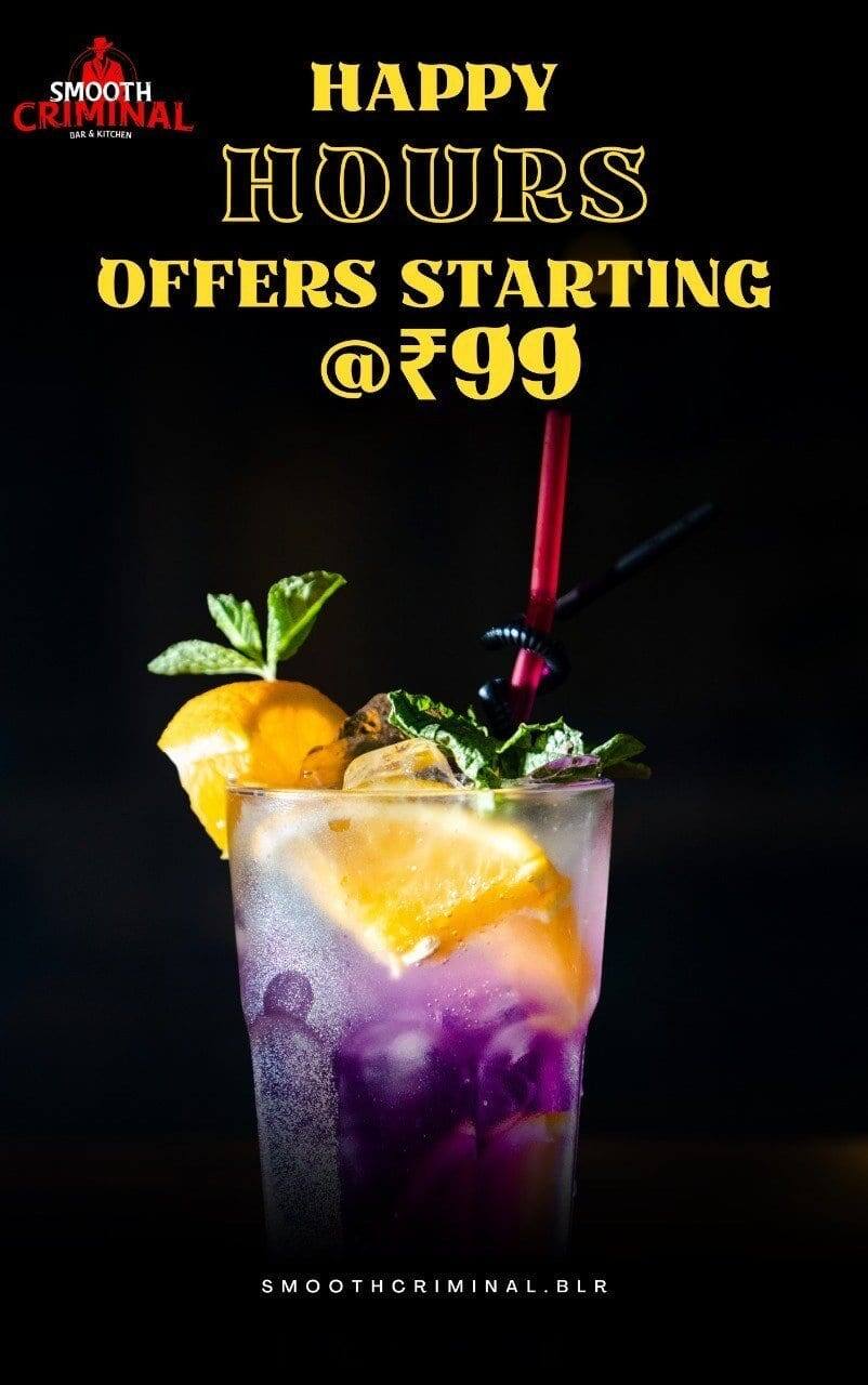Menu of Smooth Criminal, Koramangala 5th Block, Bangalore