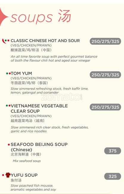 Menu at Asia 7, Mumbai, Palladium