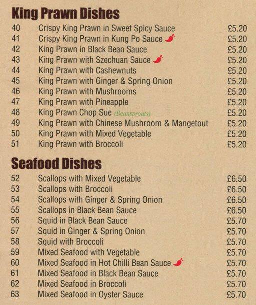 Menu at Lin Chi restaurant, Edgware