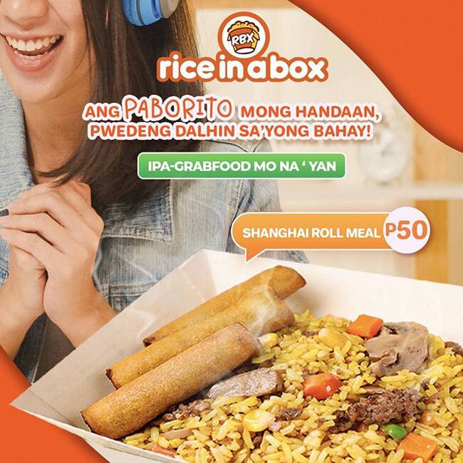 Menu at RBX Rice in a Box restaurant, San Juan, F. Blumentritt