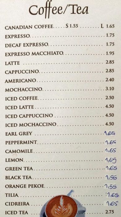 Menu at Golden Wheat Bakery & Pastry, Toronto