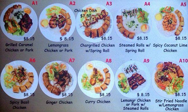 Menu at My Toan restaurant, Vancouver, 200 Burrard St