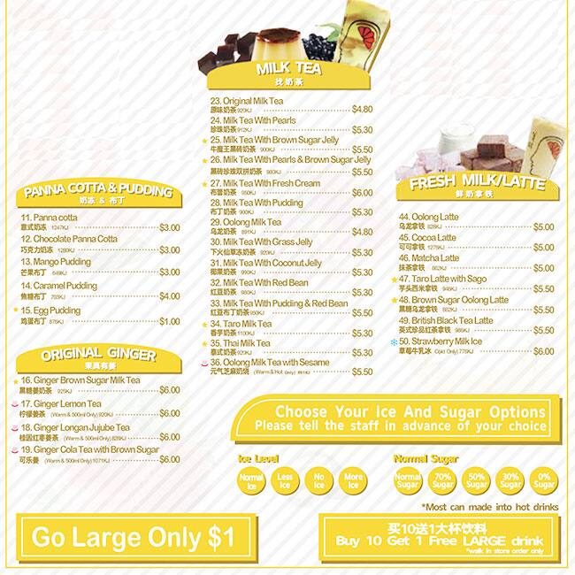 Menu at Hey Juice, Eastwood