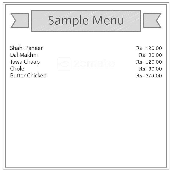 Menu of Shahi Food, Punjabi Bagh, New Delhi