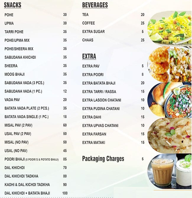 Menu of Chatak, Naupada, Thane West, Thane