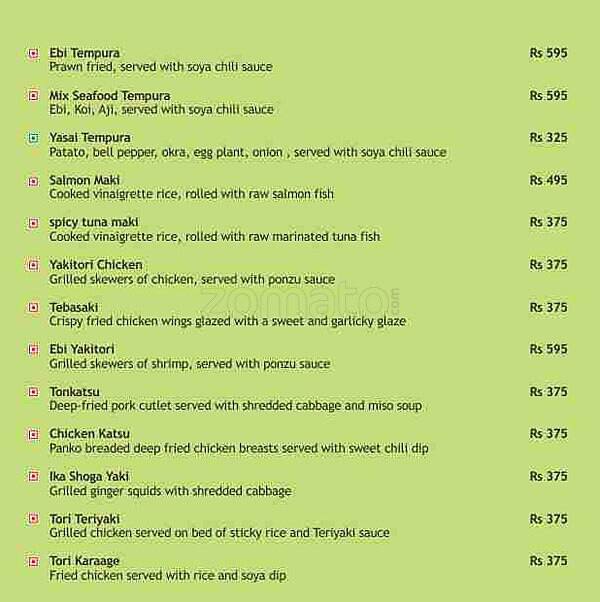 Menu at Biso, Gurugram Rural, F387+2XR