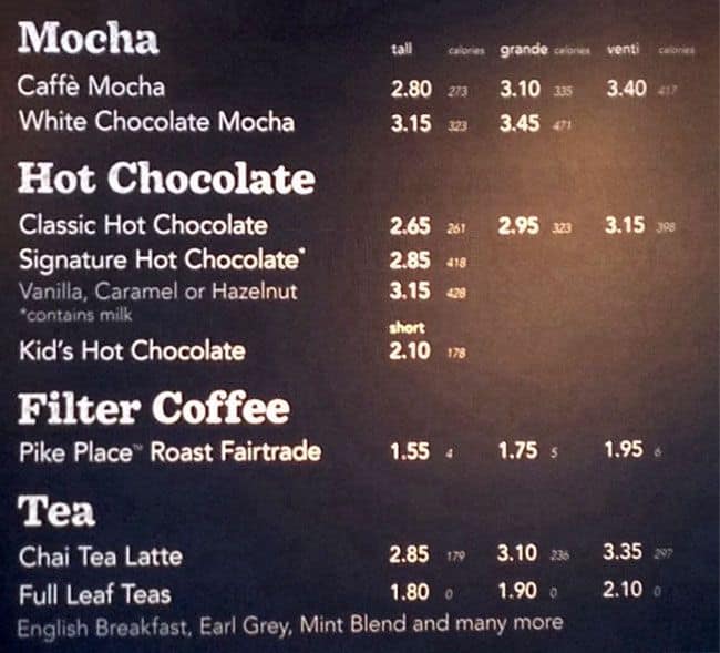 Menu At Starbucks Cafe Manchester Halle Mall Arndale Centre menu-at-starbucks-cafe-manchester-halle-mall-arndale-centre