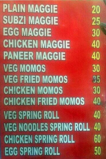 Menu at Meeting Point, Noida, A 13