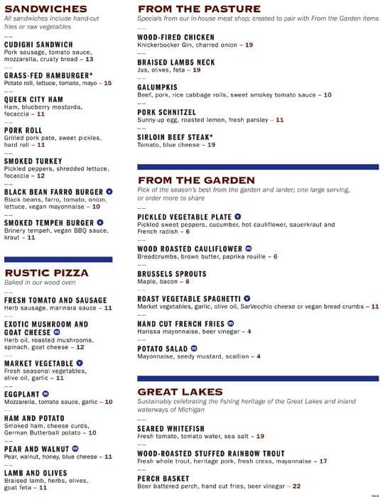 Menu at New Holland - The Knickerbocker pub & bar, Grand Rapids