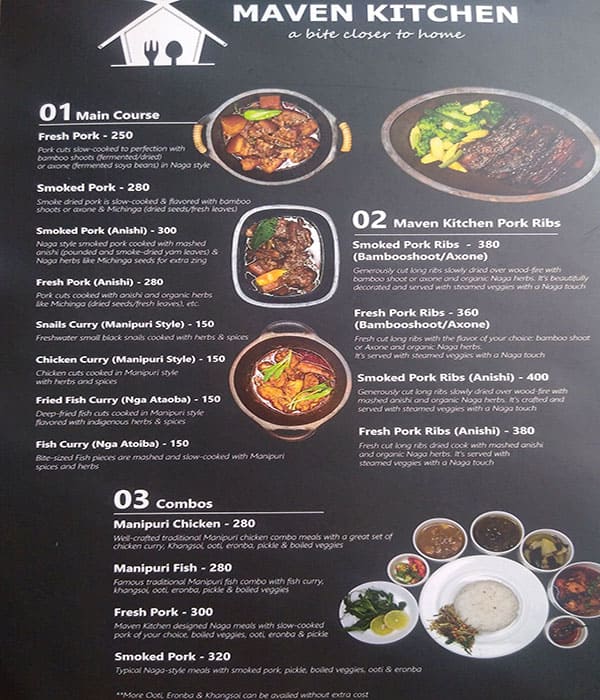 Menu of Maven Kitchen, Ejipura, Bangalore