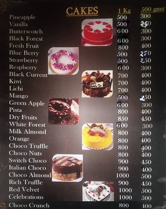 Menu of Farro Desserts, ECIL, Secunderabad