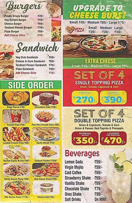 Menu of Rs.99 Eatery Junction, Amer Road, Jaipur