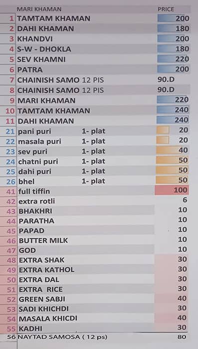 Menu of Kesar Food, Ranip, Ahmedabad