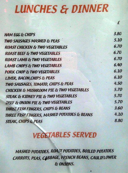 Menu at River Cafe., London, 1A Station Approach