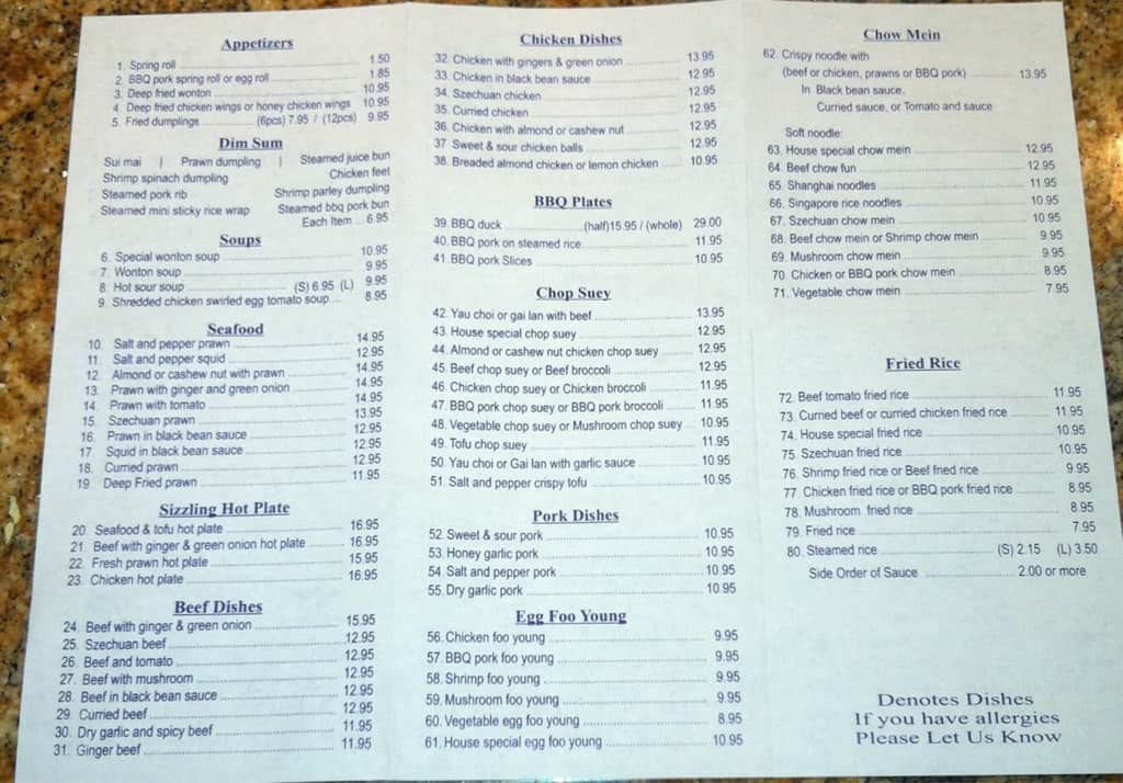 Menu at Beach House Cafe, Qualicum Beach