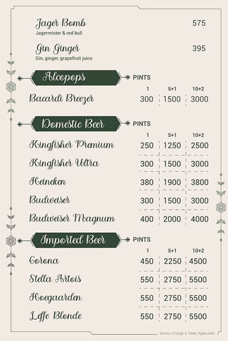 Menu at Kynd Cafe & Bar By Naap, Pune