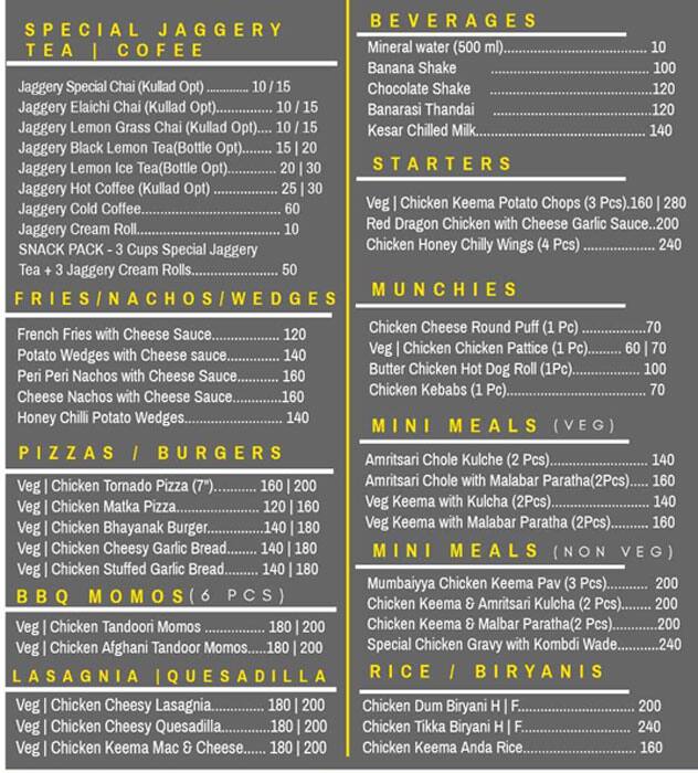 Menu at Eat & Talk - The Musical Cafe, Mumbai