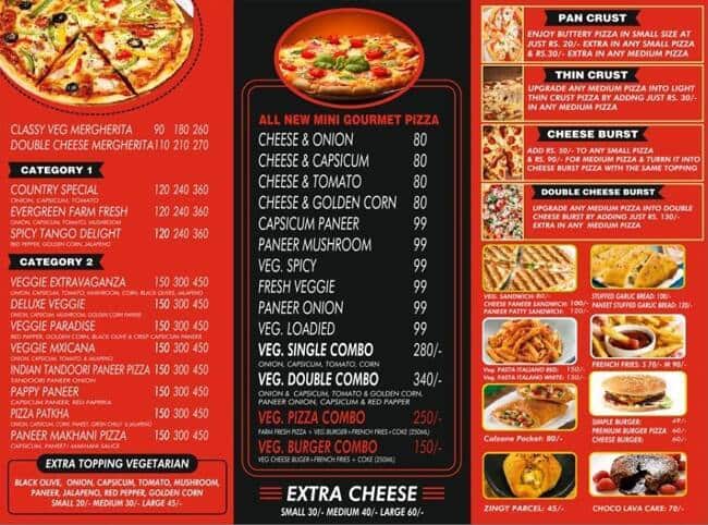 Menu of Sasta Nasta, Punjabi Bagh, New Delhi