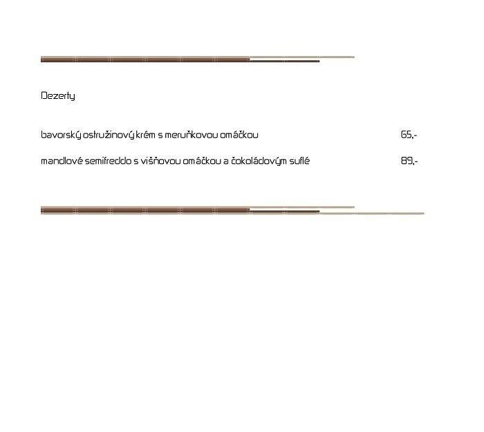 Menu at Stereo Restaurant, Prague