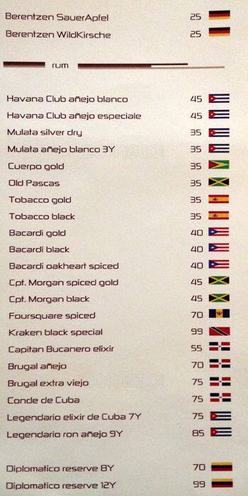 Menu at Stereo Restaurant, Prague