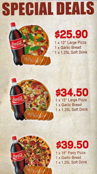 Menu at Marcellina Pizzeria Restaurant, Semaphore, 47 Semaphore Rd