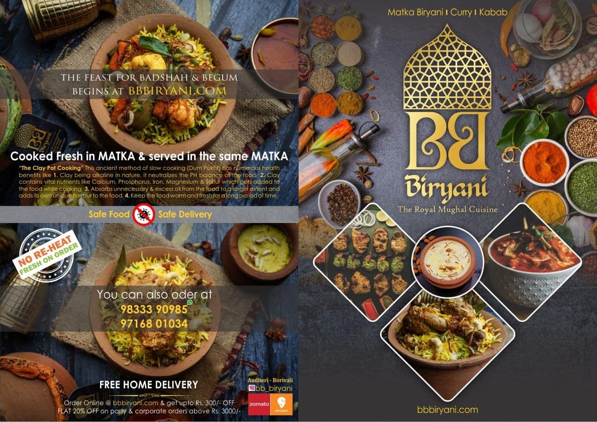 Menu at BB Biryani, Mumbai